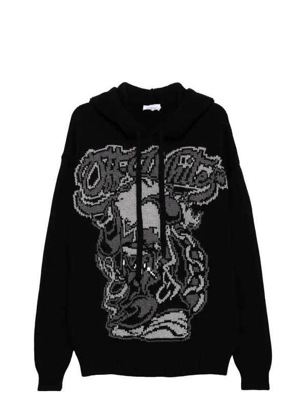 Off-White Pattern Jacquard Jumper - Black