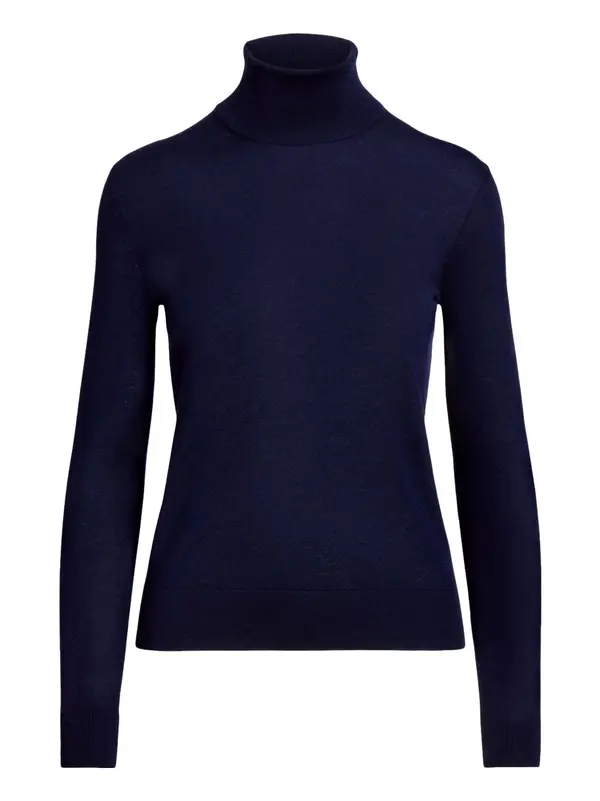 Ralph Lauren Roll-neck Knit Jumper - Blue