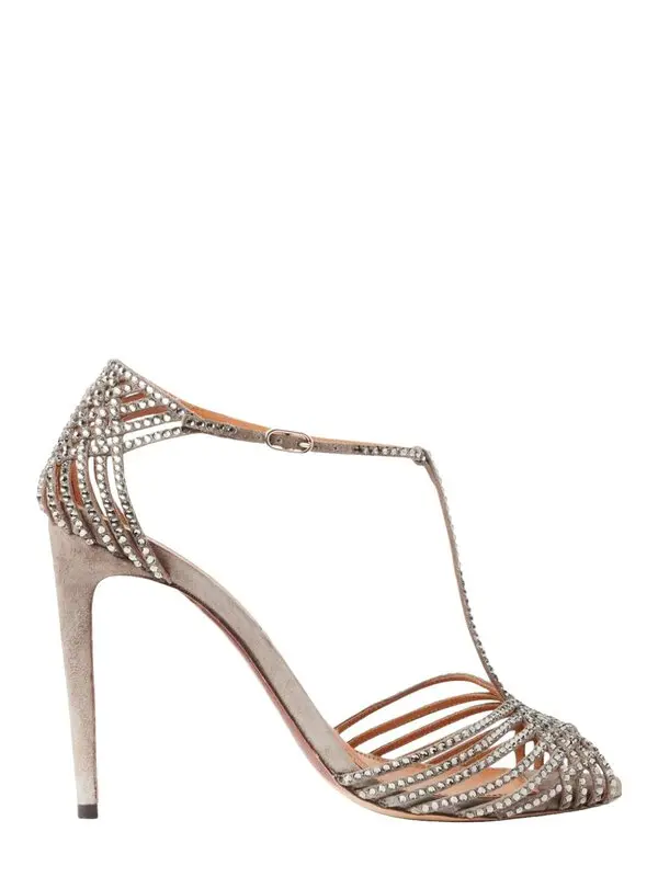 Ralph Lauren 120mm Crystal-embellished Sandals - Neutrals
