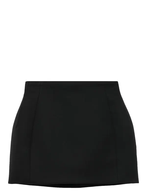 Wardrobe.NYC Sculpted Mini Skirt - Black