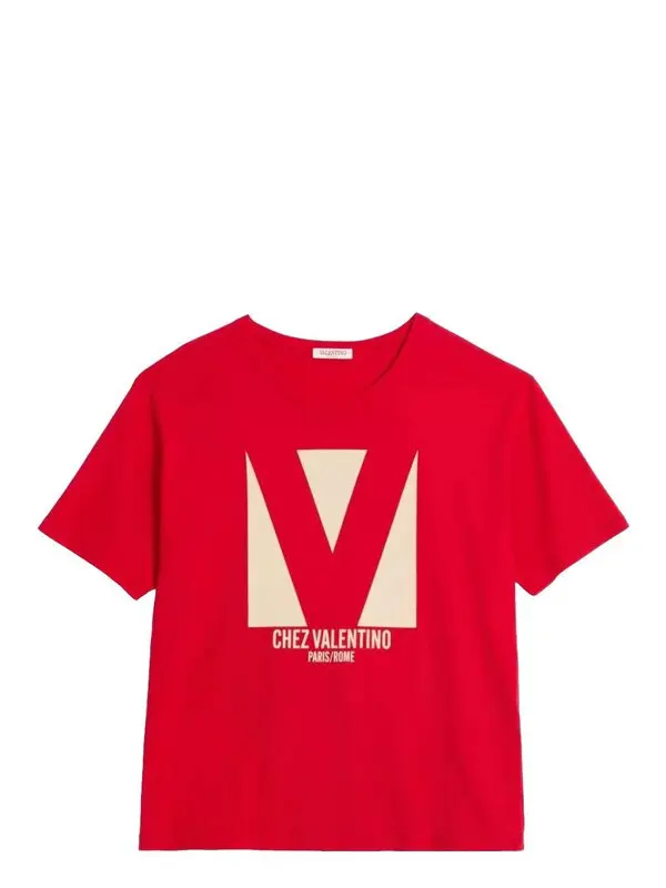Valentino Garavani Chez-print T-shirt - Red