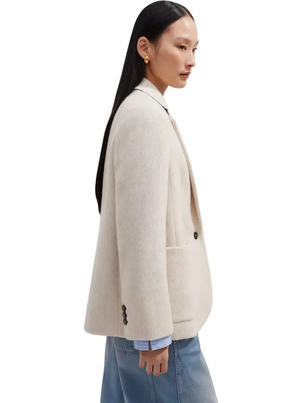 ME+EM Wool Herringbone Jacket - Ivory