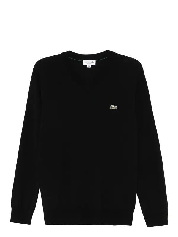 Lacoste V-neck Sweater - Black