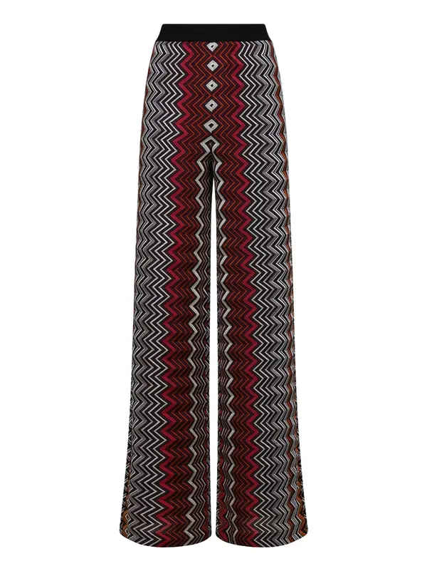 Missoni Zigzag Wide-leg Trousers - Red