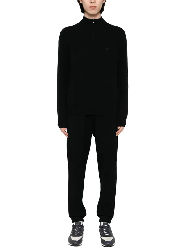 BOSS Virgin-wool Regular-fit Sweater - Black