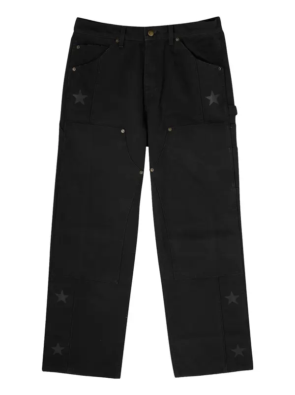 CHERRY LOS ANGELES Star Wide-leg Carpenter Jeans - Black