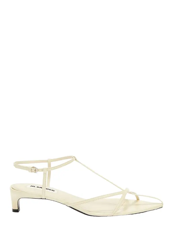 JIL SANDER Strappy Leather Sandals - White