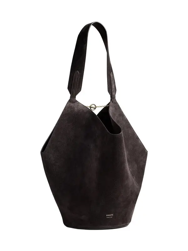 Khaite Small Lotus Tote - Dark Brown