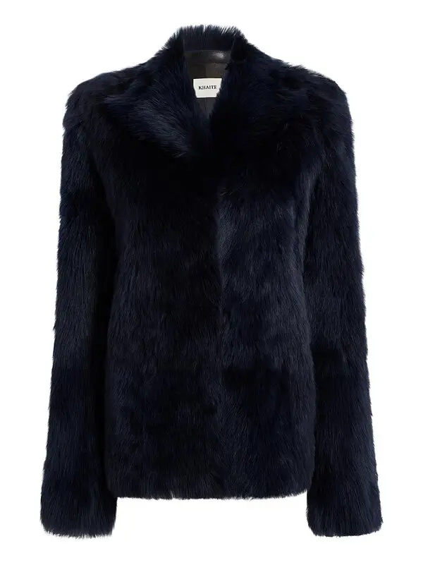 Khaite Saraphina Shearling Jacket - Dark Navy