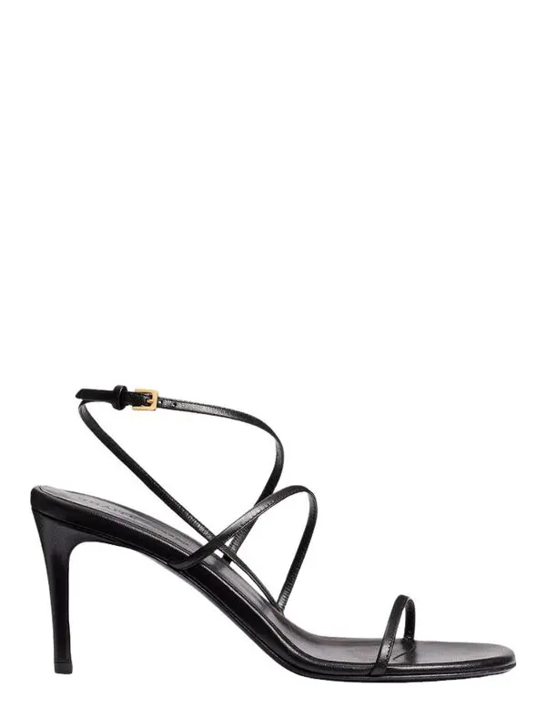Khaite Loop Sandal In Leather - Black