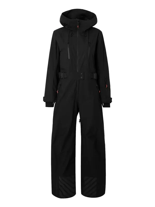 Loro Piana Belted Cotton-blend Ripstop Hooded Ski Suit - Black