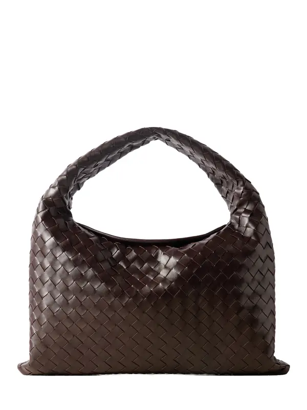 Bottega Veneta Hop Small Intrecciato Leather Tote - Brown