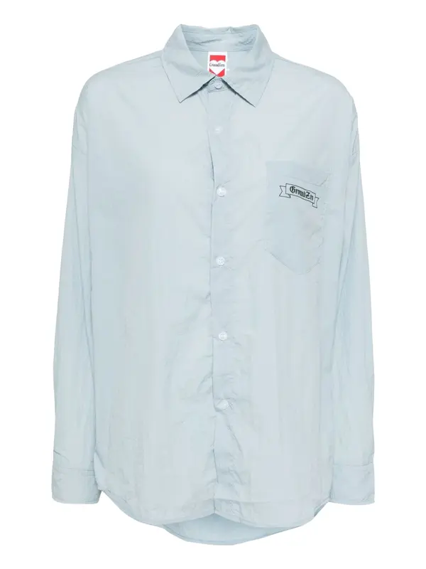 GROUND ZERO Logo-print Shirt - Blue