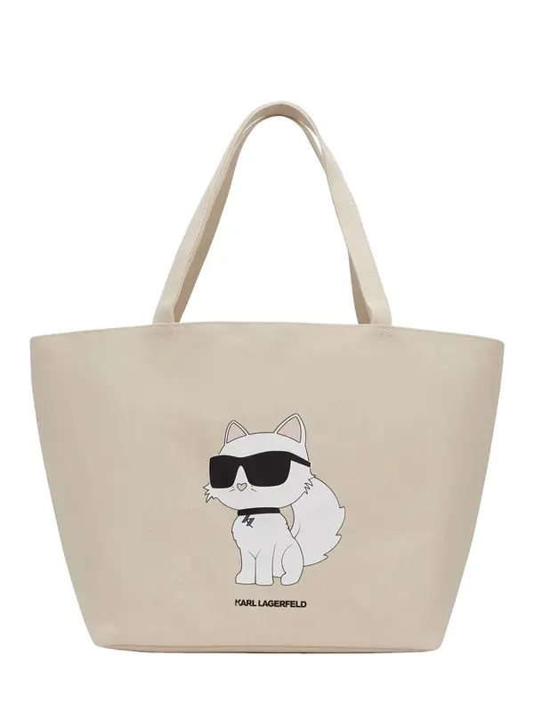 Karl Lagerfeld Ikon Choupette Tote Bag - Neutrals