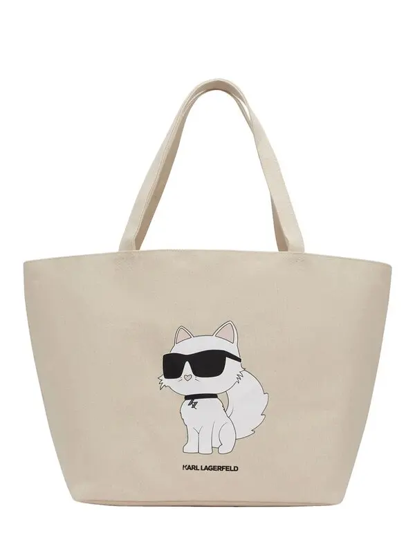 Karl Lagerfeld Ikon Choupette Tote Bag - Neutrals