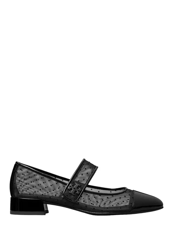 Tory Burch Mary Jane Ballerina Shoes - Black