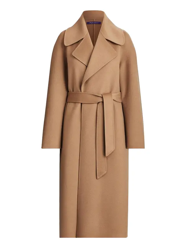 Ralph Lauren Leonarda Cashmere Wrap Coat - Brown