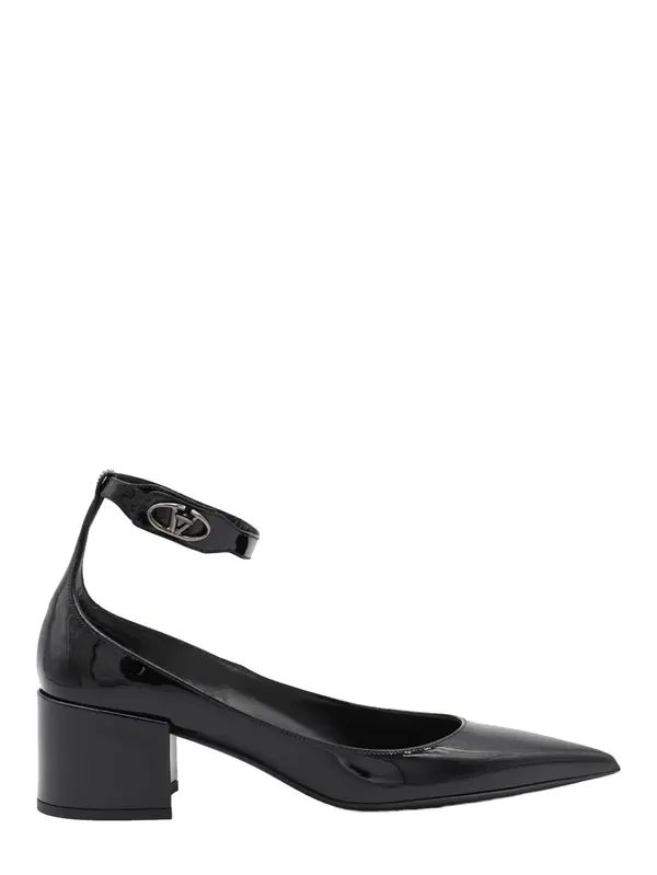 Valentino Garavani 60mm Vlogo Lockette Leather Pumps - Black