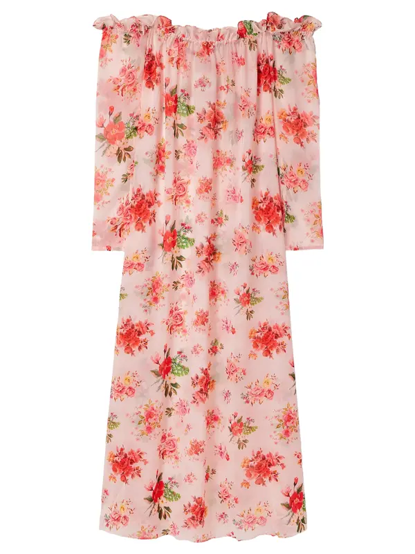 KIKA VARGAS Dede Floral-print Maxi Dress - Pink