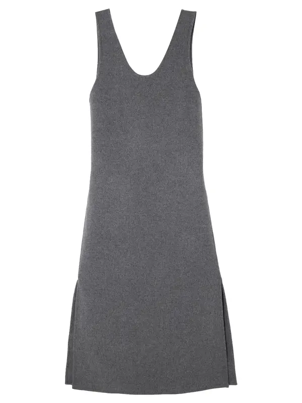 Carven Wool Slip Midi Dress - Gray