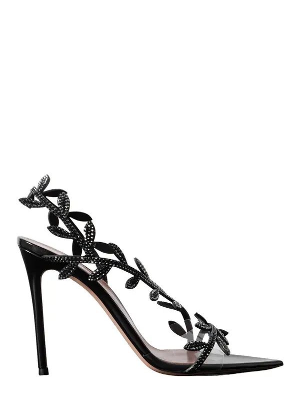 GIANVITO ROSSI Flavia Crystal-embellished Sandals - Black