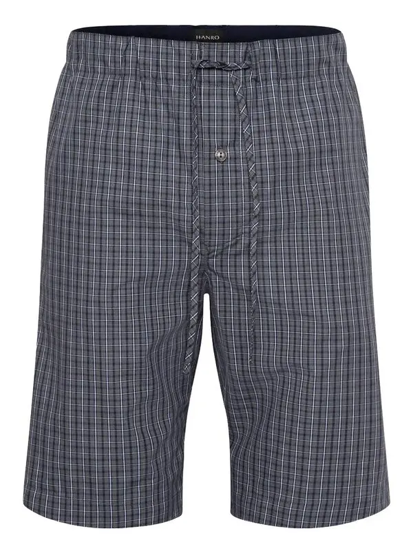 Hanro Night & Day Woven Cotton Shorts - Casual Check