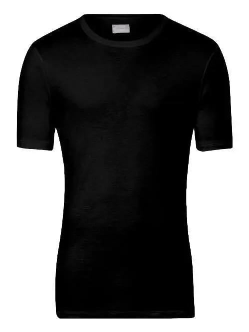 Hanro Sea Island Cotton Crew Neck T-shirt - Black
