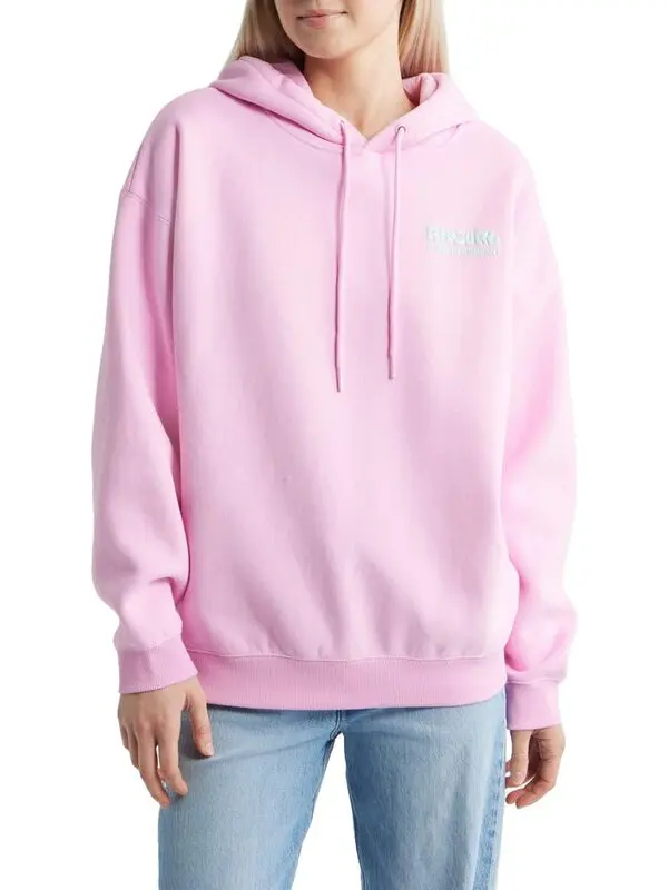 Rip Curl Surf Puff Print Graphic Hoodie - Pastel Pink