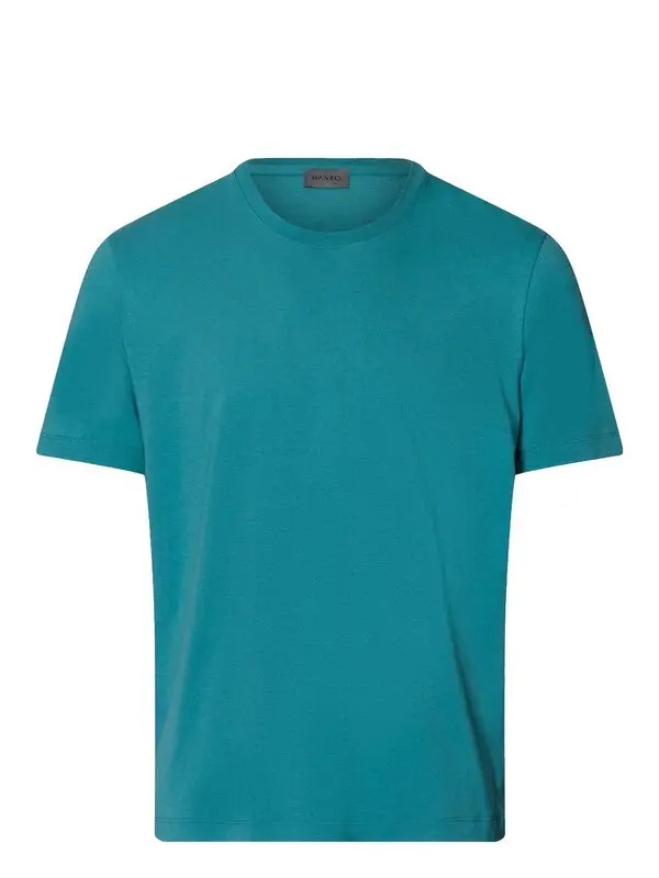 Hanro Living Shirts Cotton Crew Neck T-shirt - Mountain Water