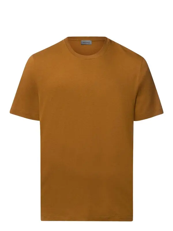 Hanro Living Shirts Cotton Crew Neck T-shirt - Tapenade
