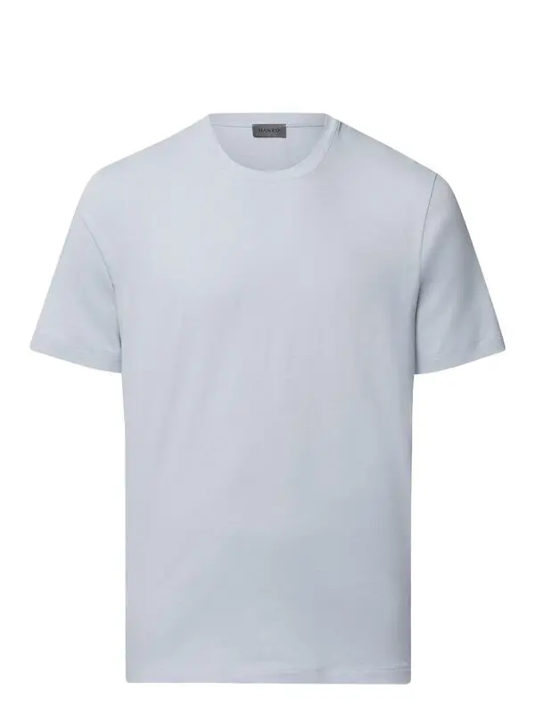 Hanro Living Shirts Cotton Crew Neck T-shirt - White Topaz