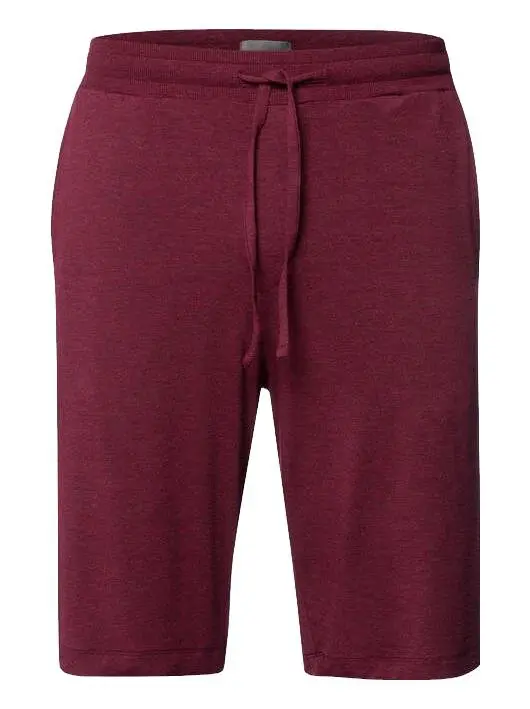 Hanro Soft Drawstring Shorts - Cabernet Melange