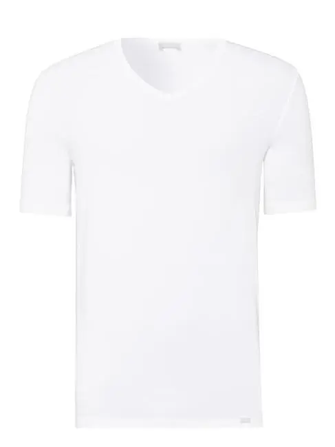 Hanro Natural Function Tencel And Cotton Fitted V-neck T-shirt - White