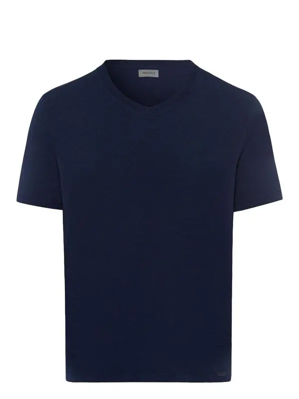 Hanro Casuals Soft V-neck T-shirt - Deep Navy
