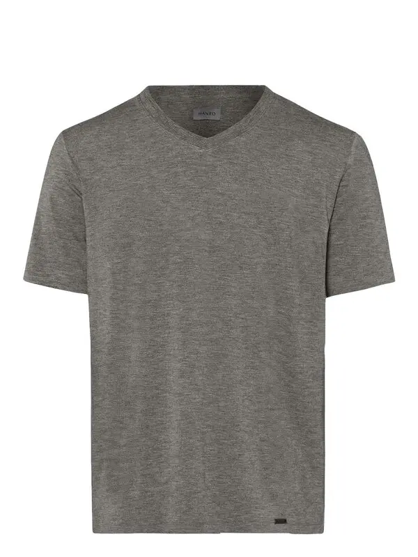 Hanro Casuals Soft V-neck T-shirt - Stone Melange