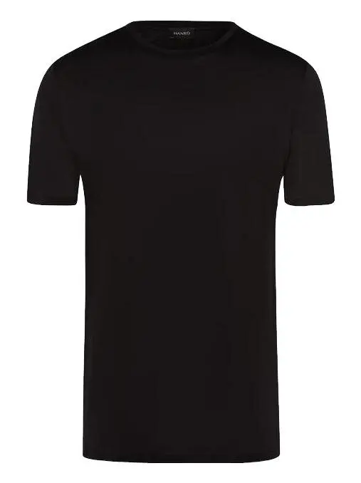 Hanro Cotton Sporty Crew Neck T-shirt - Black