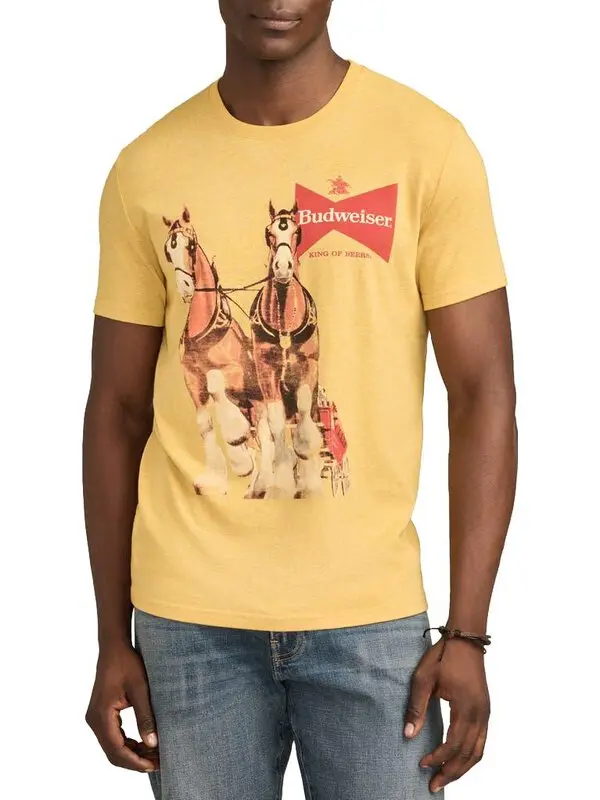 Lucky Brand Budweiser Clydesdale Horse Cotton Graphic T-shirt - Golden Glow
