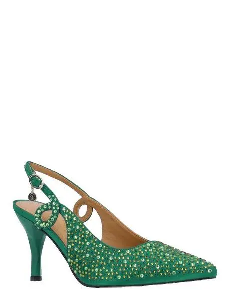 J. Reneé Viviene Slingback Pointed Toe Pumps - Emerald