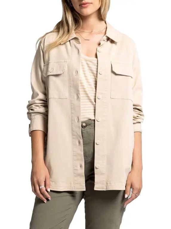 THREAD & SUPPLY Jayla Utility Shirt Jacket - Oyster Grey