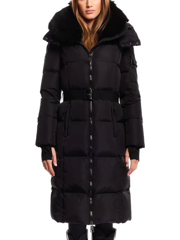Sam. Luxe Long Noho Down Puffer Coat - Matte Black