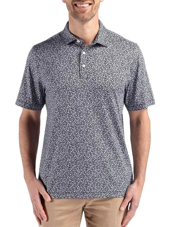 Cutter & Buck Pike Flora Print Polo - Black