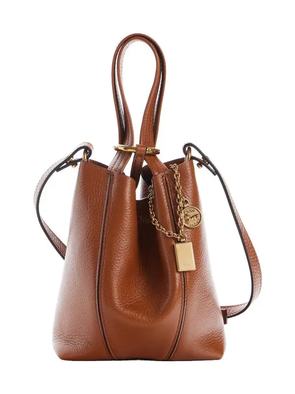 Chloé Small Spin Leather Tote - Clay Brown