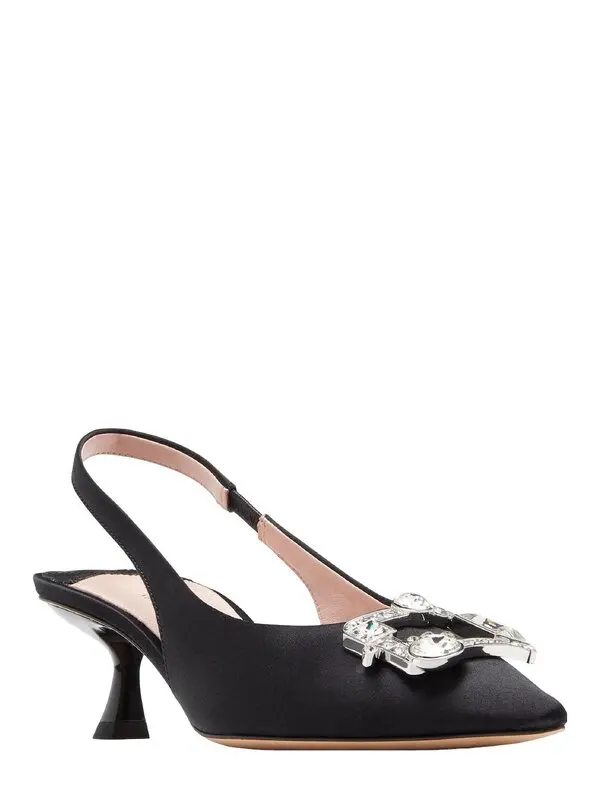 Kate Spade New York Renata Slingback Kitten Heel Pumps - Black
