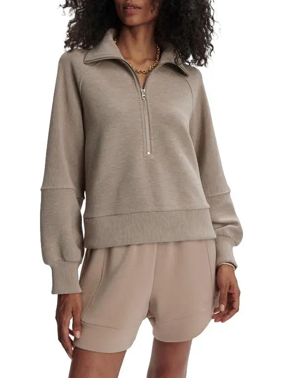 Varley Milano Half-zip Sweatshirt - Taupe Marl