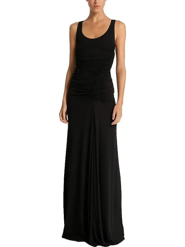 Michael Kors Ruched Sleeveless Dress - Black