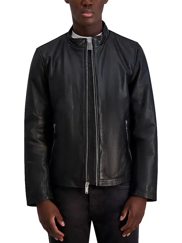 Karl Lagerfeld Paris Leather Jacket - Black