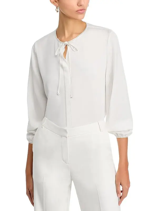 Kobi Halperin Eliza Stretch Silk Blouse - Ivory