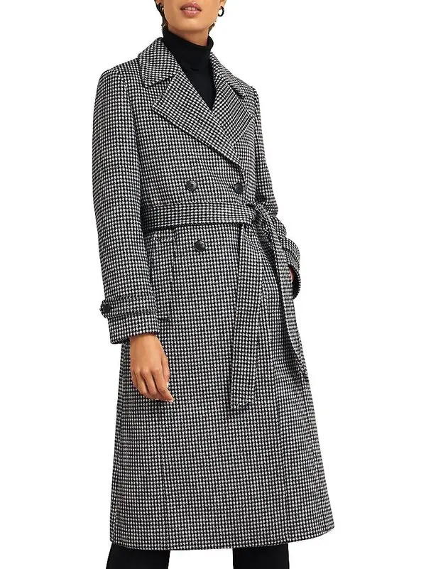 HOBBS LONDON Bromley Trench Coat - Black Multi