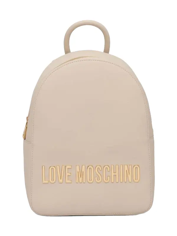 Moschino Logo Backpack - Neutrals