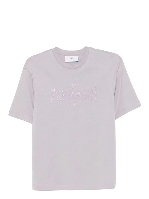 CHIARA FERRAGNI Studded Logo T-shirt - Purple